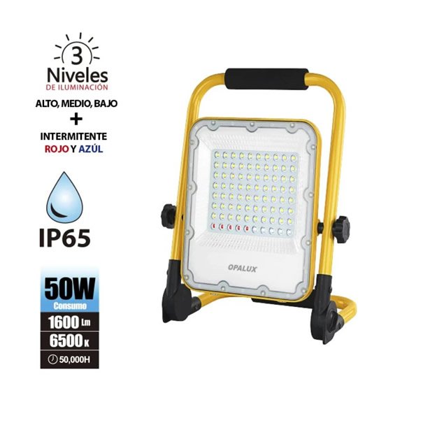 Reflector Portatil Led Recargable Opalux | Empresa Demo